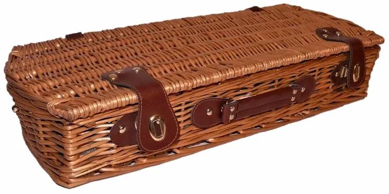Košíkárna Proutěný kufr s grilovacím nářadím 63x25 cm