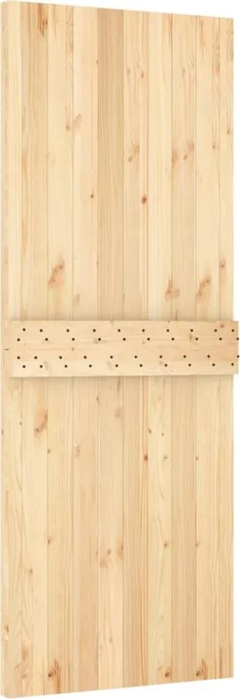 vidaXL Posuvné dveře s kováním 80 x 210 cm masivní borové dřevo [3203146]