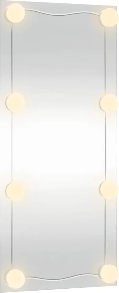 Nástěnné zrcadlo s LED osvětlením 30 x 80 cm sklo obdélníkové 3189150