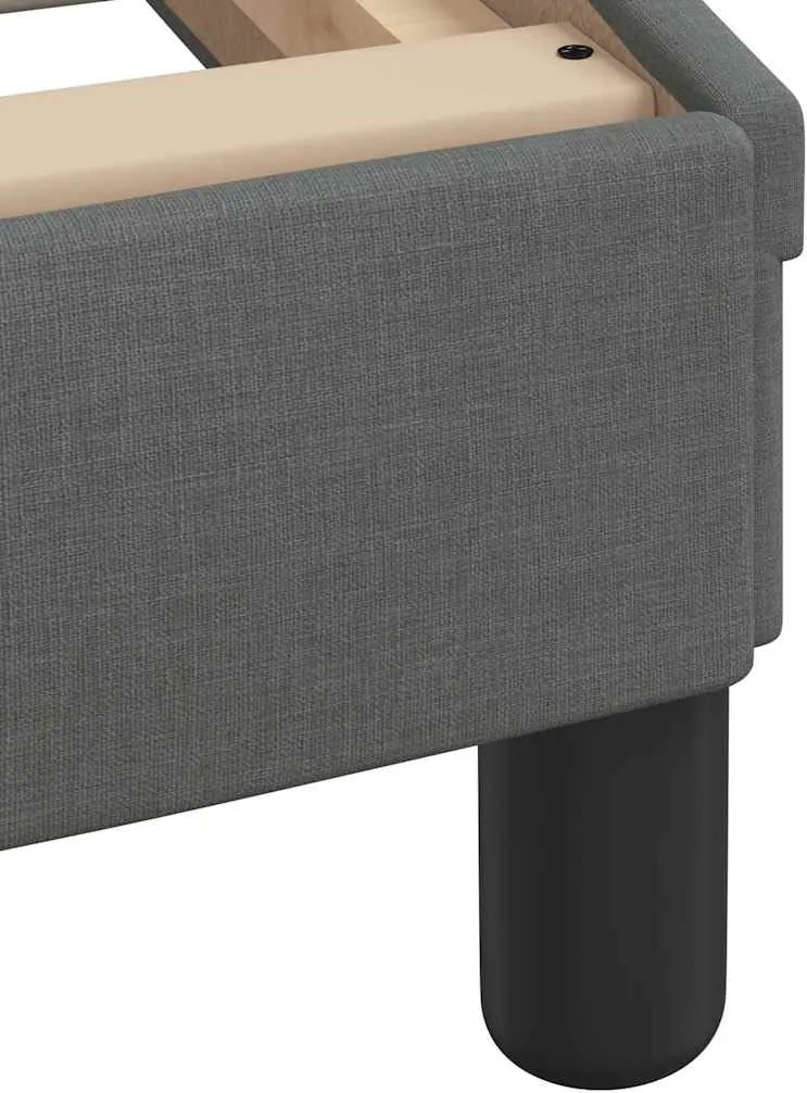 Rám postele bez matrace Hanko tmavě šedý 160 x 200 cm textil 3310399