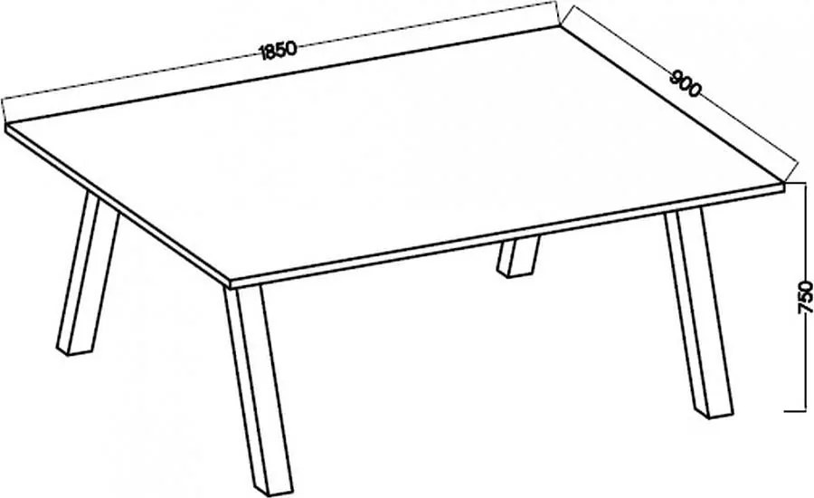 Casarredo - Komfort nábytek Jídelní stůl KOLINA 185x90 cm, černá/bílá