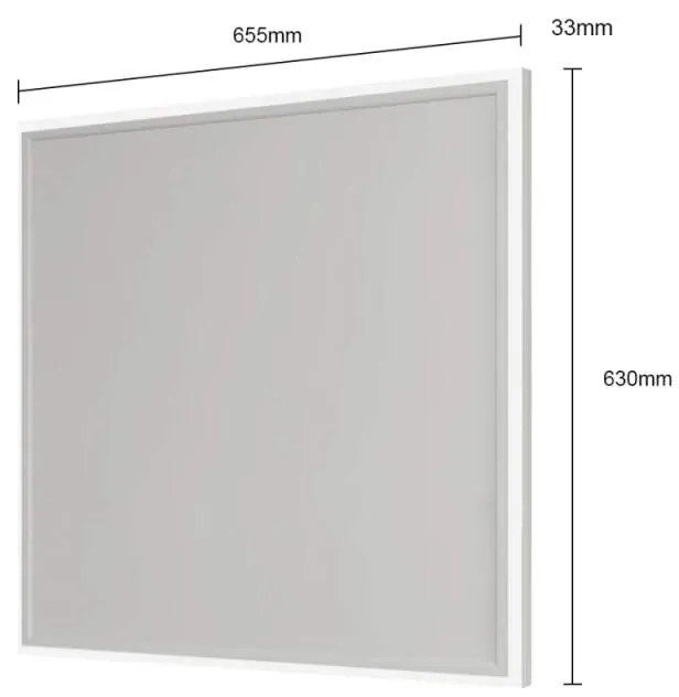 Stropní infrapanel ByeCold LED 370 W, 65 × 63 cm, 9,3 m³