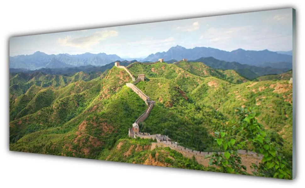 akrylový obraz Velká Zeď Hora Krajina 125x50 cm