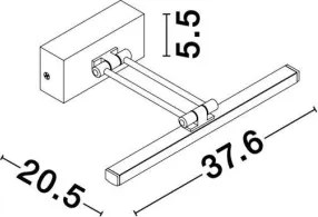 Nástěnné LED svítidlo NOVA LUCE MARNELL 12W 3000K 9117301