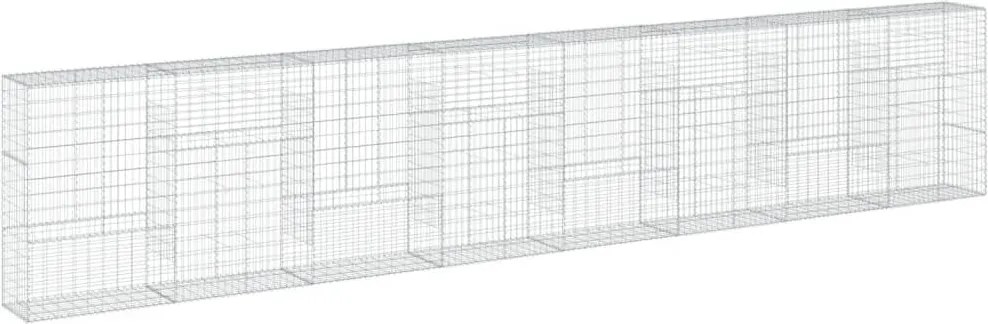 Gabionový koš s víkem 800 x 50 x 150 cm pozinkované železo 3295161