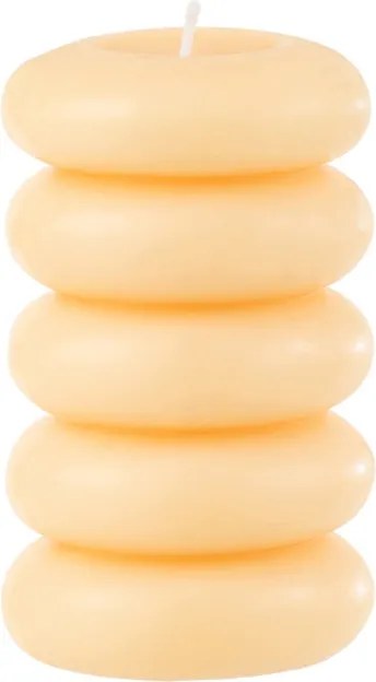 Sloupová svíčka MACARON 11,5 cm světle žlutá
