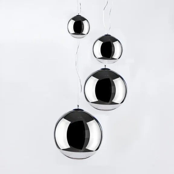 Industriální lustr Silver Ball 4