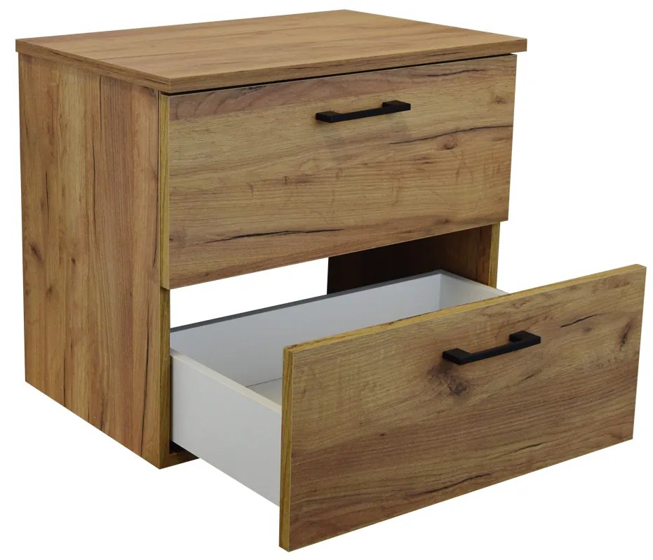 Comodo Koupelnová skříňka pod deskové umyvadlo Agria GO 60-HD- zlatý dub/zlatý dub