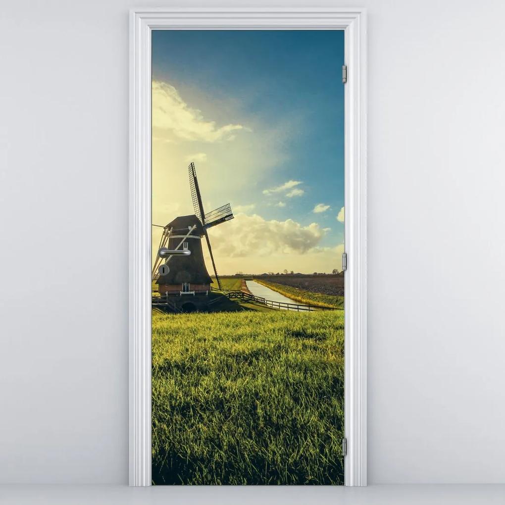Fototapeta na dveře - Větrný mlýn (95x205cm)