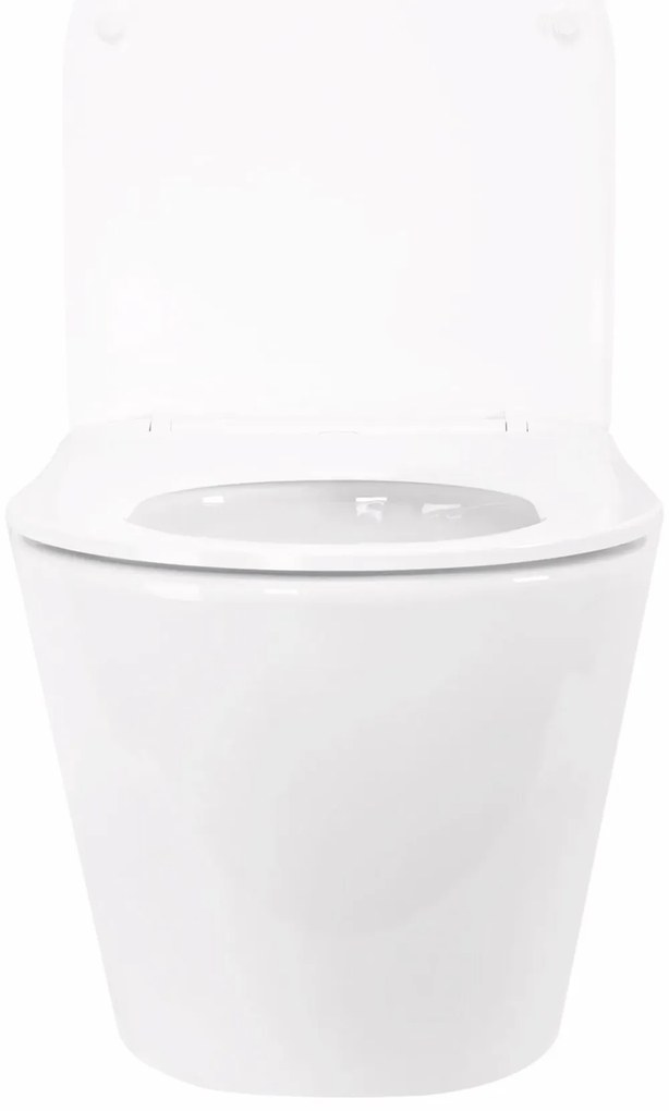 Rea Tito, závěsná WC mísa 495x360x355 mm, Tornado NFQ + WC sedátko s pomalým zavíráním, bílá lesklá, REA-C6800