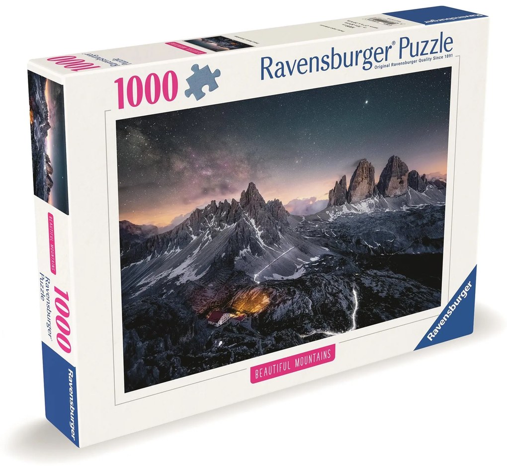 Puzzle ravensburger 120002567 dechberoucí hory: dolomitské věže, itálie