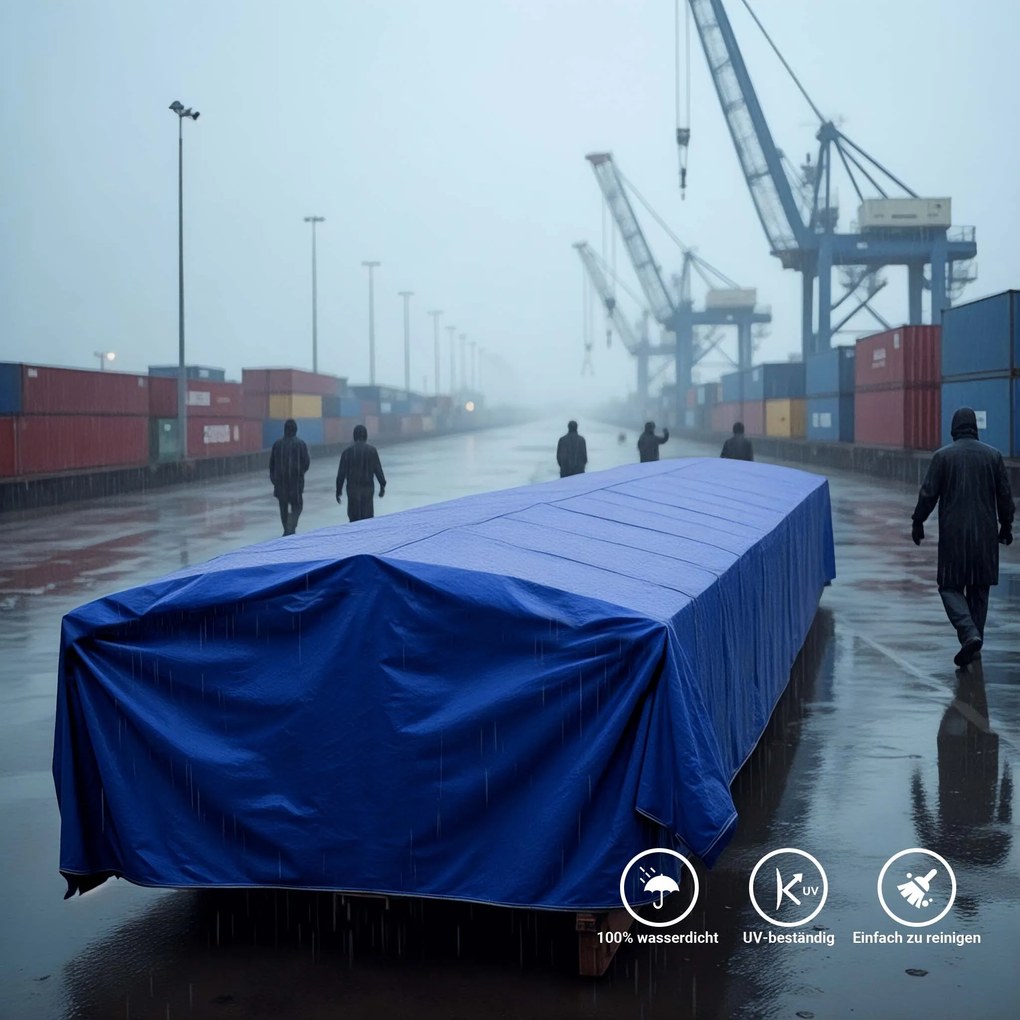 Krycí plachta Wiltec – 2 × 3 m, modrá (65218)
