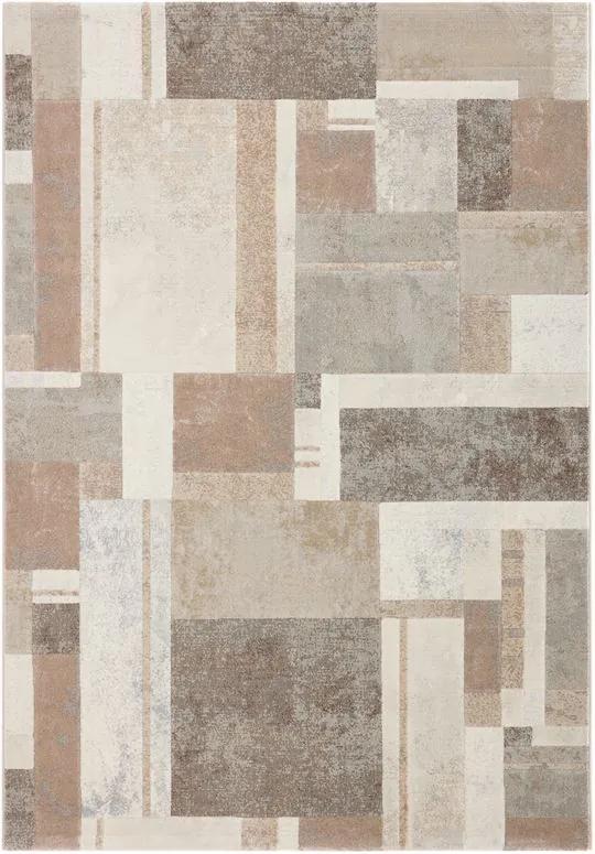 Moderní kusový koberec Ragolle Argentum 63764 6282 Geometrický béžový Rozměr: 200x290 cm