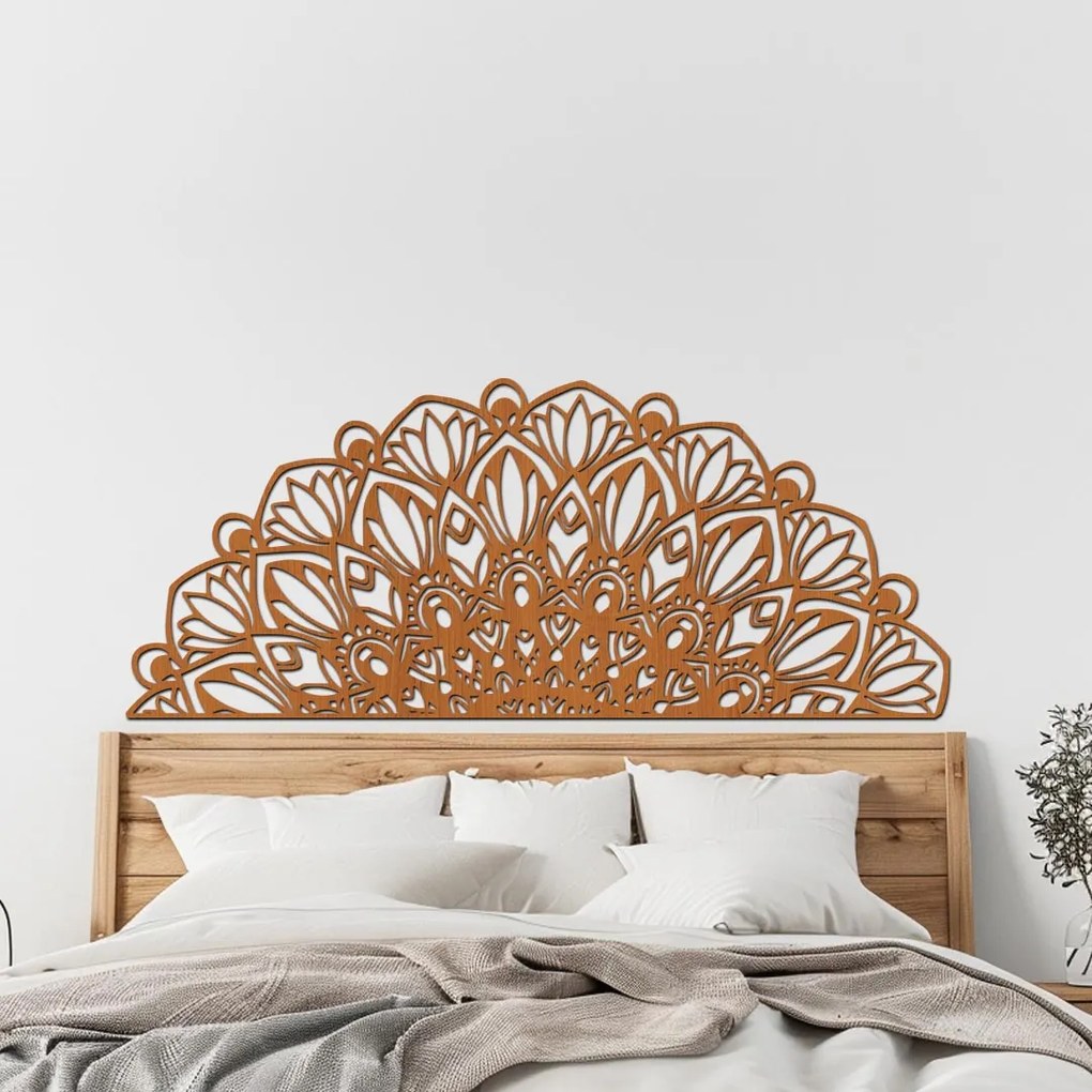 dřevo života Dřevěná mandala k posteli ŽIVOST Rozměry (cm): 160x68, Barevný vzor: Černá