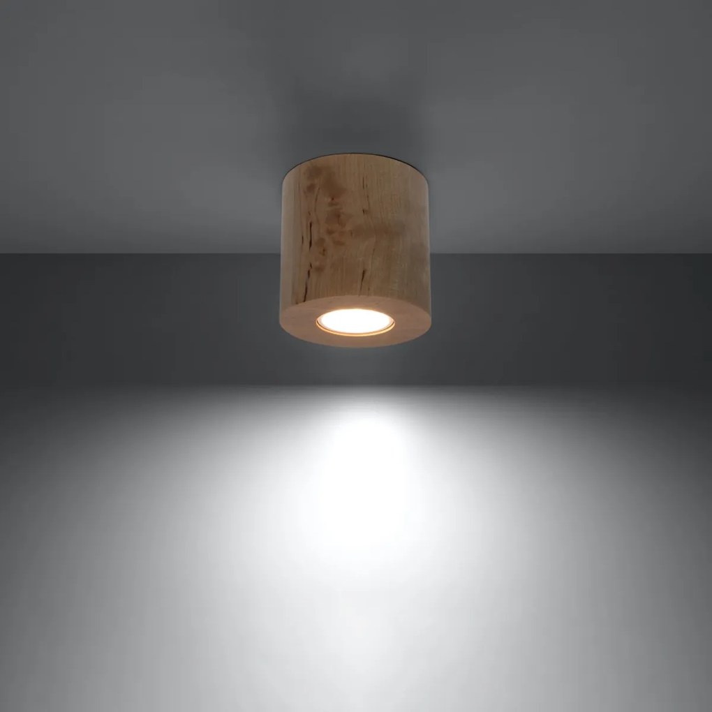 Sollux Lighting Stropní svítidlo ORBIS přírodní dřevo