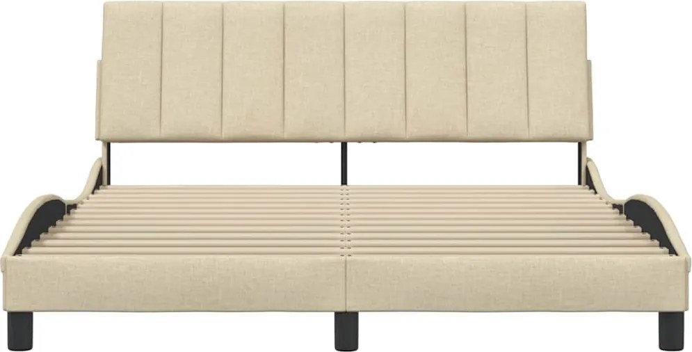 Rám postele bez matrace Hanko krémový 160 x 200 cm textil 3310403
