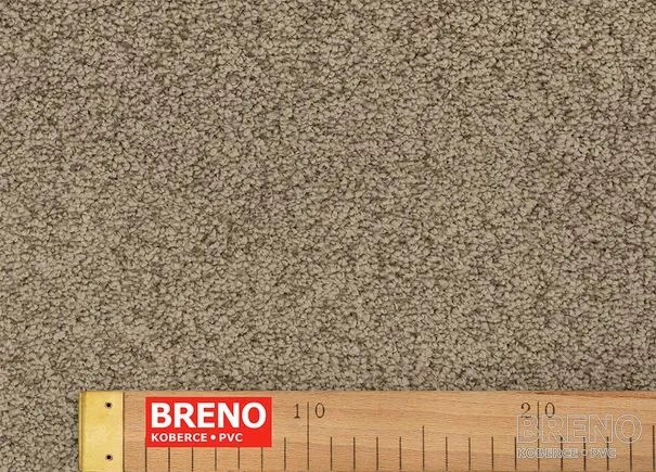 Breno Metrážový koberec SOLAR 91 hnědý, šíře 400 cm, Hnědá