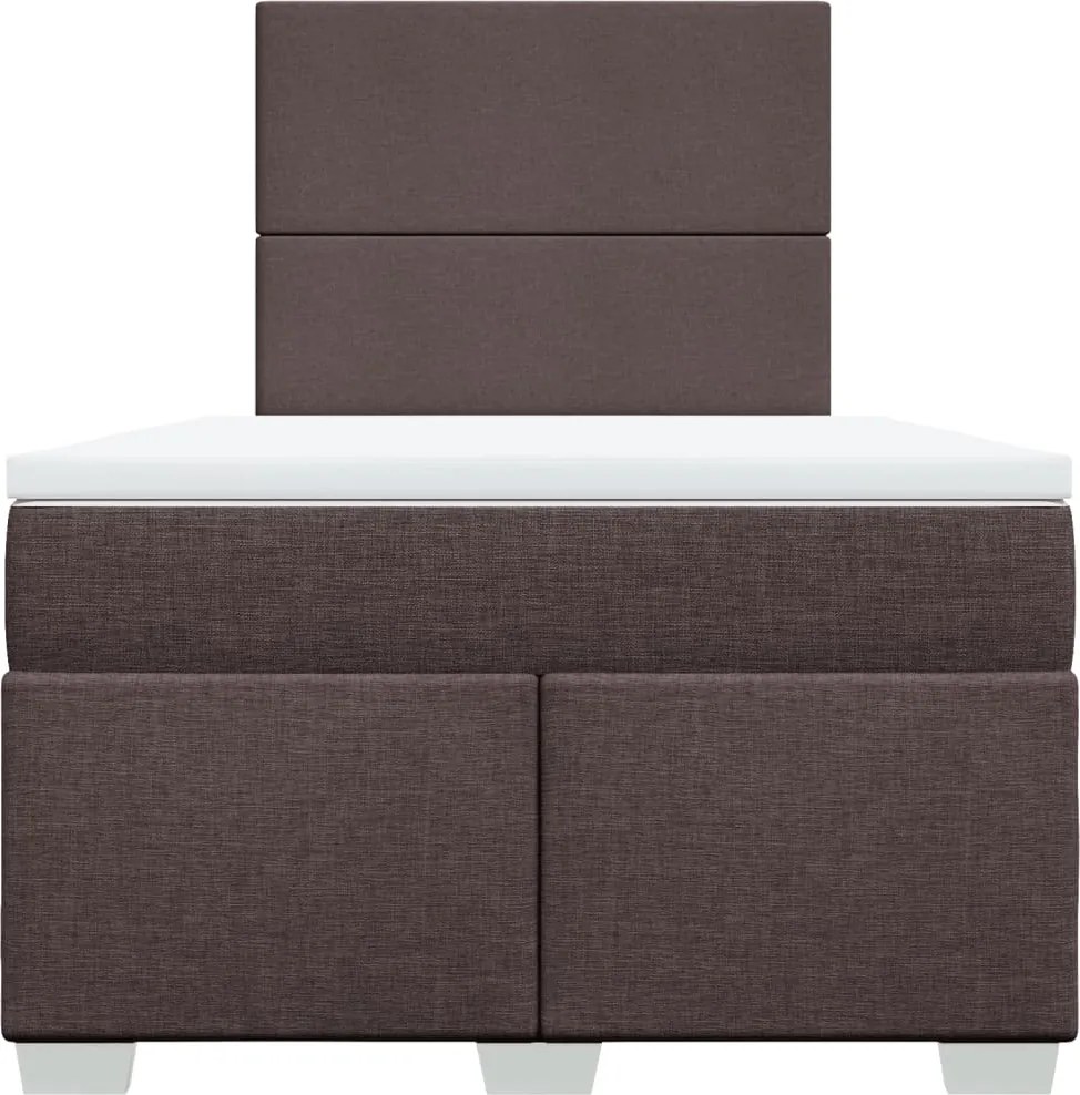 Box spring postel s matrací tmavě hnědá 120x190 cm textil 3290423