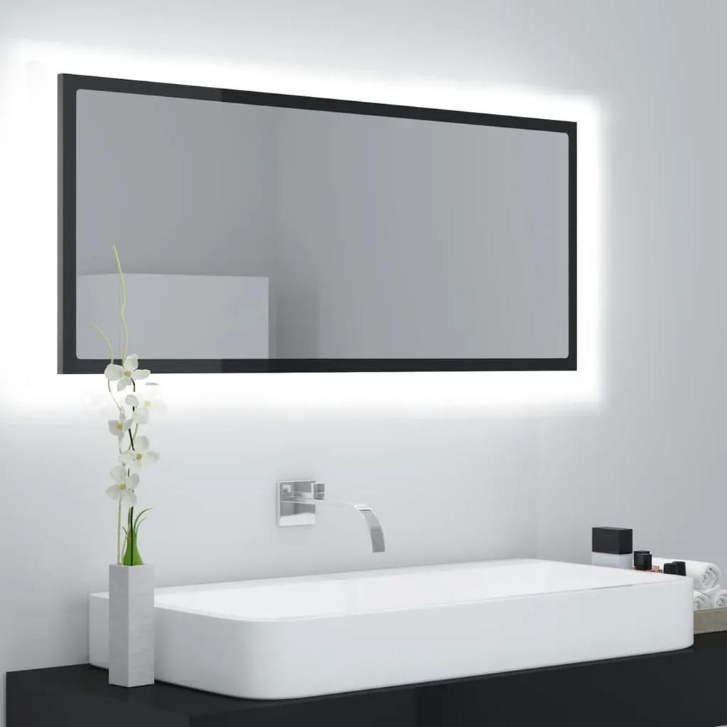 vidaXL LED koupelnové zrcadlo 100 x 8,5 x 37 cm akrylové [804940] Barva: dub sonoma