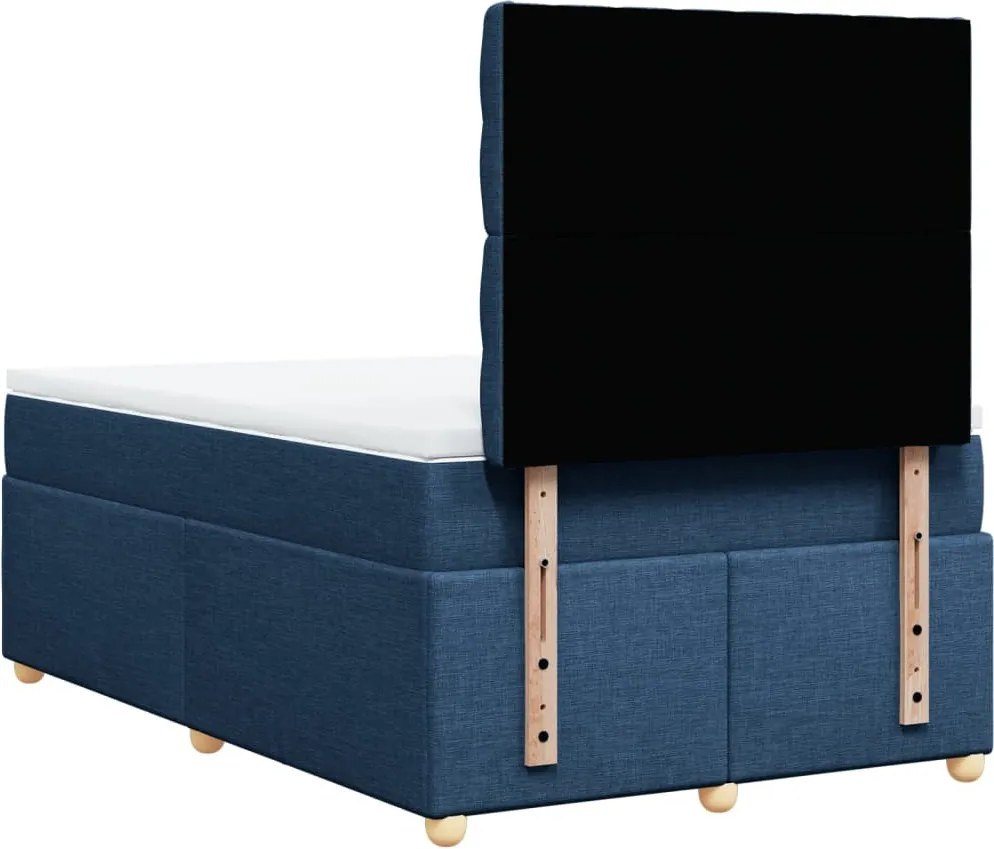 Box spring postel s matrací modrá 120x200 cm textil 3291260