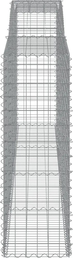 Klenutý gabionový koš 400 x 50 x 140/160 cm pozinkované železo 153537