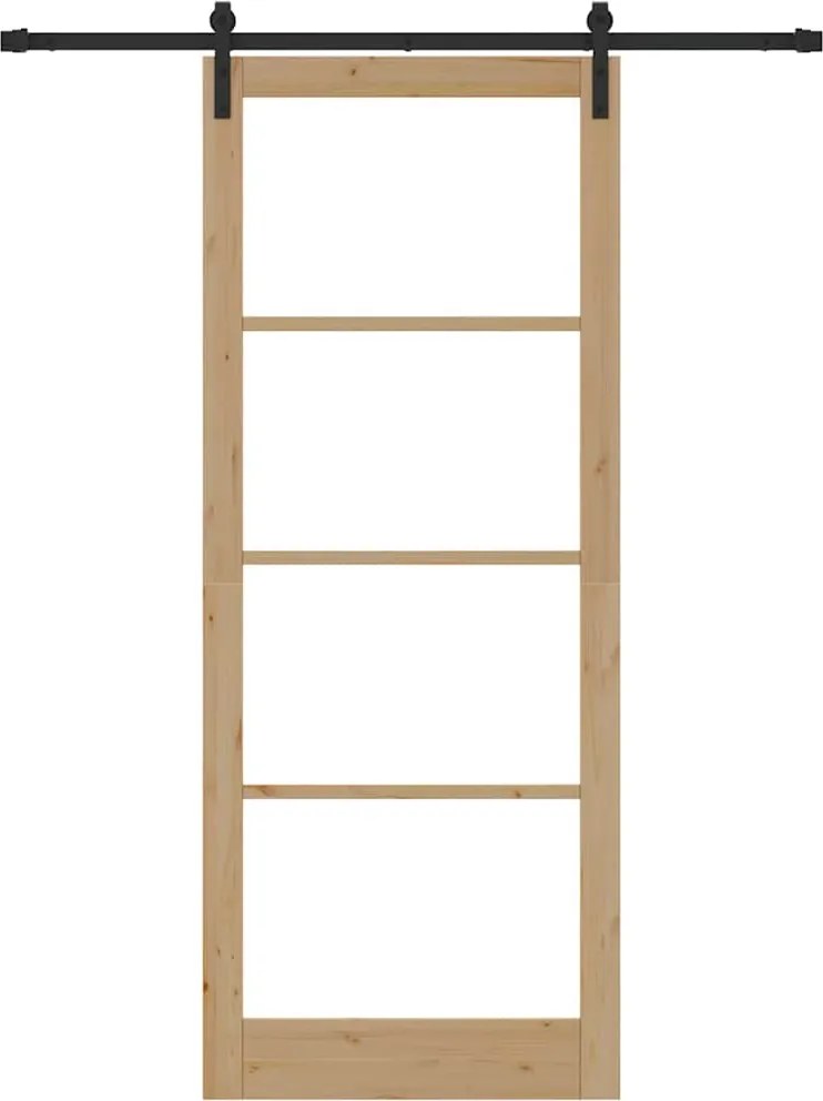 Posuvné dveře ORKDAL Přirozená a černá 93 x 232 cm 3331843