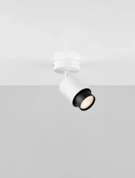 Bílá designová stropní svítilna Ison