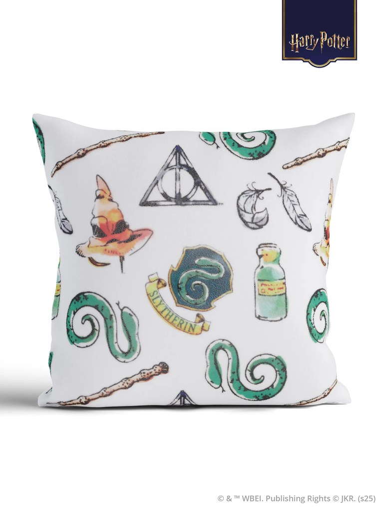 MK Lůžkoviny Povlak na polštář mikroplyš Harry Potter 40 x 40 cm - Zmijozel
