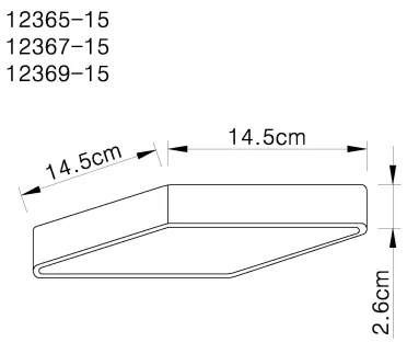 Globo 12367-15 - LED Stropní svítidlo VITOS LED/15W/230V
