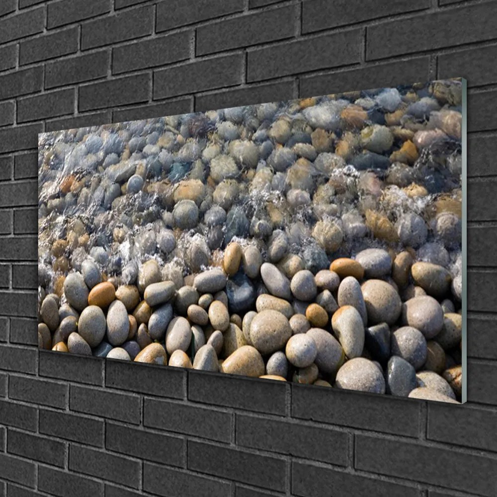 Obraz na skle Kameny Voda Umění 120x60 cm