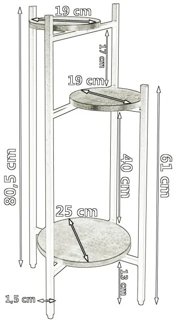 Stojan na květiny TRETORRI bílý mramor