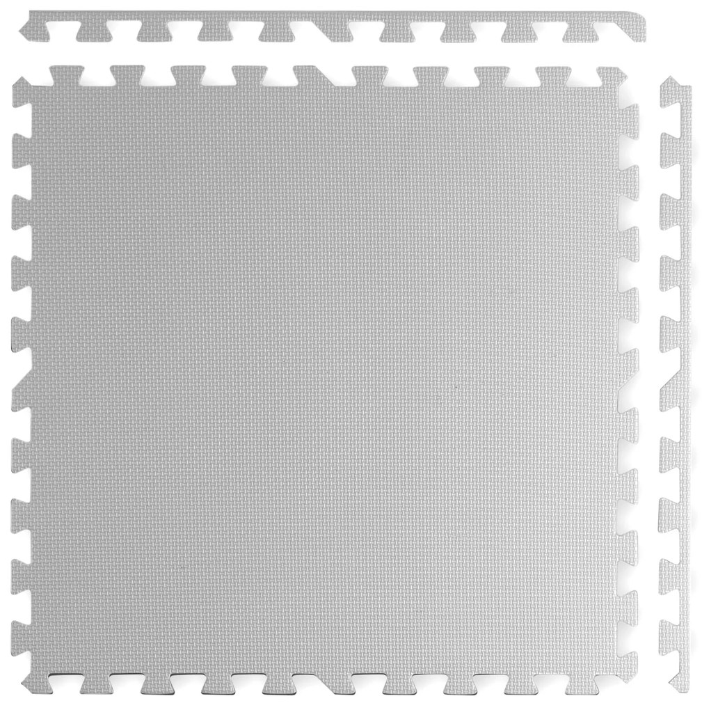 Velká pěnová podložka Ricokids puzzle 60x60 cm 4 ks bílá a šedá pro děti