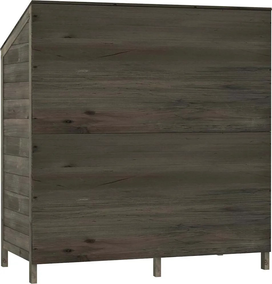 Zahradní kůlna antracitová 102x52x112 cm masivní jedlové dřevo 152184