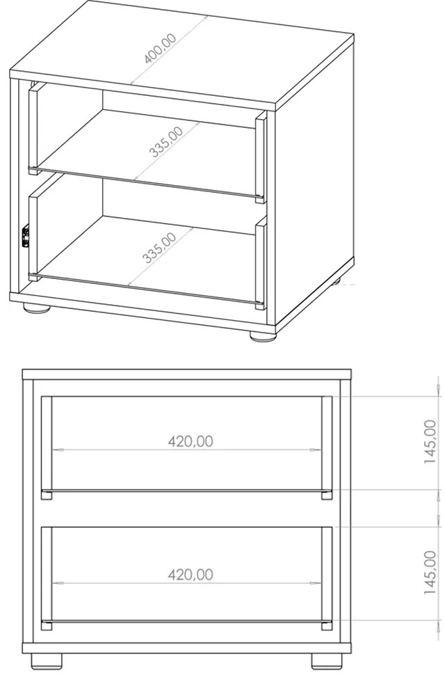 MAXIONE a | noční stolek MX-11 | 51,2 cm | artisan