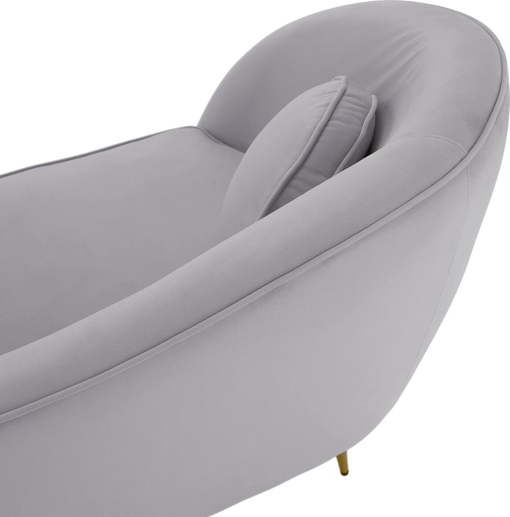 Designový 2-sed, šedá Velvet látka/gold chrom zlatá, EZIO TYP 2