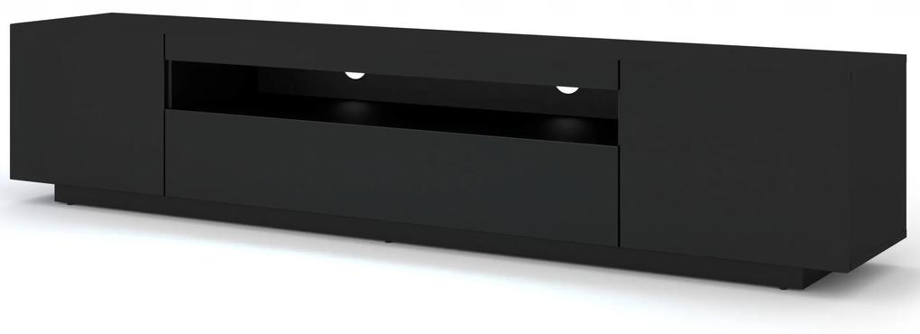 BIM Televizní stolek AURA 200 cm univerzální černý mat