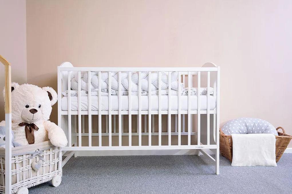NEW BABY Dětská postýlka New Baby Mia Zebra 120 x 60 cm bílá
