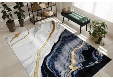 koberec EMERALD výhradní 1017 glamour, stylový mramor tmavě modrý / z velikost 200x290 cm | krásné koberce cz