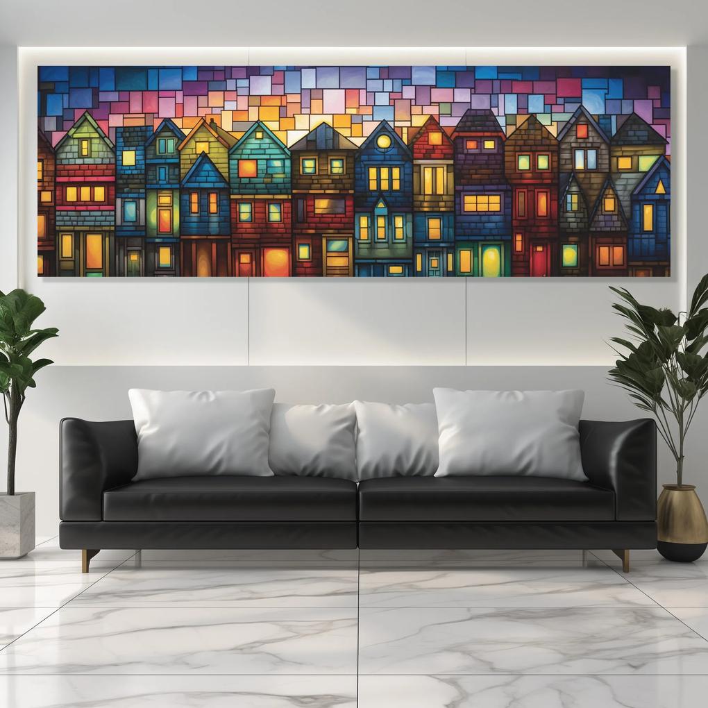 Obraz na plátně - Zářivá ulička v Brickels FeelHappy.cz Velikost obrazu: 120 x 40 cm