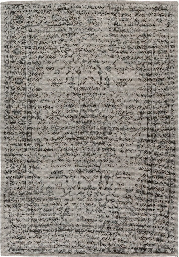 XXXLutz KOBEREC, 80/150 cm zelená, šedohnědá - Online Only koberce & rohožky - 005937097303