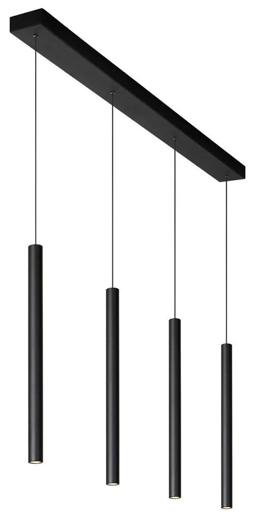Lucide 74403/04/30 závěsné LED svítidlo Lorenz černé, 4x4W, 3000K, 120cm