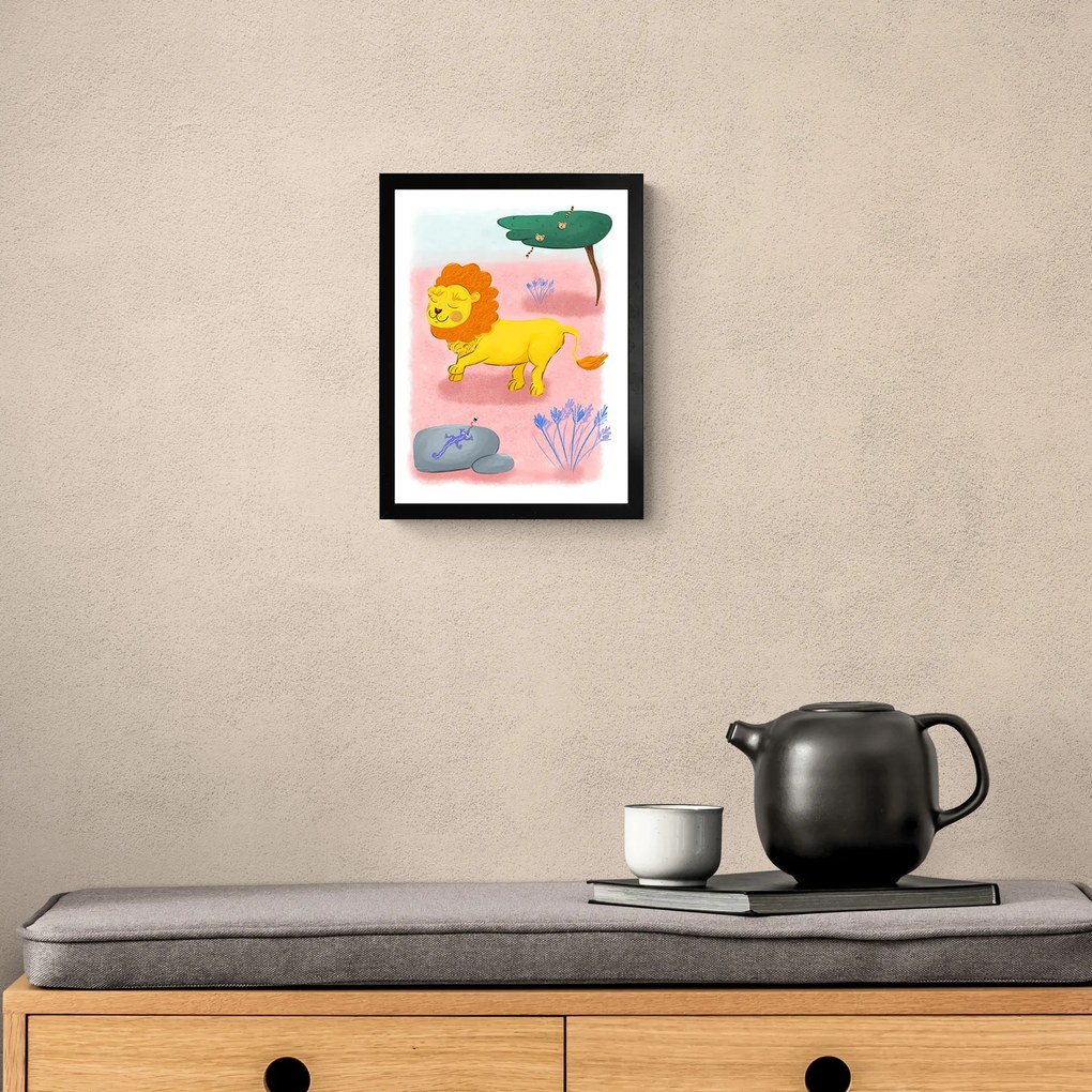 Kristýna Pýchová | Pyšný lev Rám: Černý, Velikost: 70 x 50 cm
