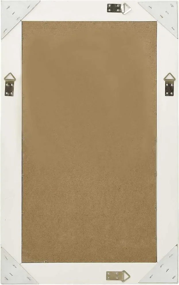 Nástěnné zrcadlo barokní styl 50 x 80 cm bílé 320320