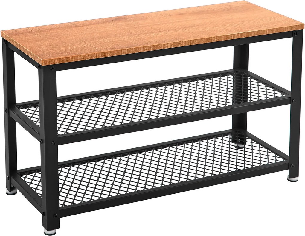 XXXLutz REGÁL NA BOTY, světle hnědá, černá, 73/45/30 cm Boxxx - Online Only šatny & botníky - 002543013801