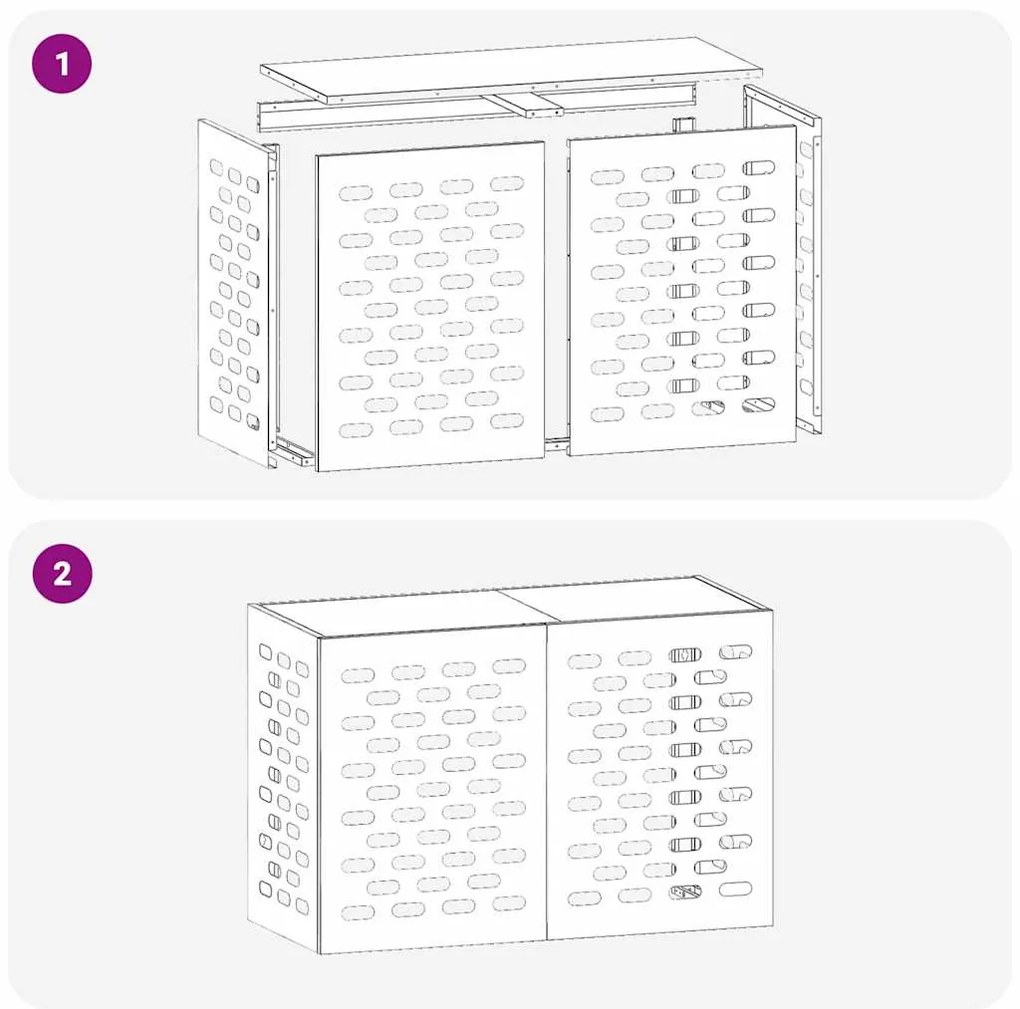 vidaXL Ochrana klimatizace Antracit 90 x 40 x 60 cm Ocel