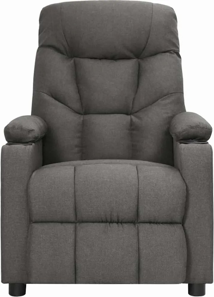 Polohovací křeslo tmavě šedé textil 339083