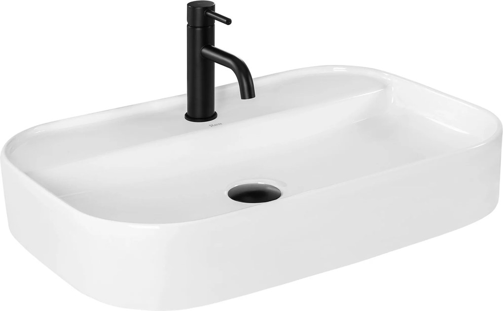 Rea Verona, umyvadlo na desku 650x440x120mm, bílá lesklá, REA-U3325