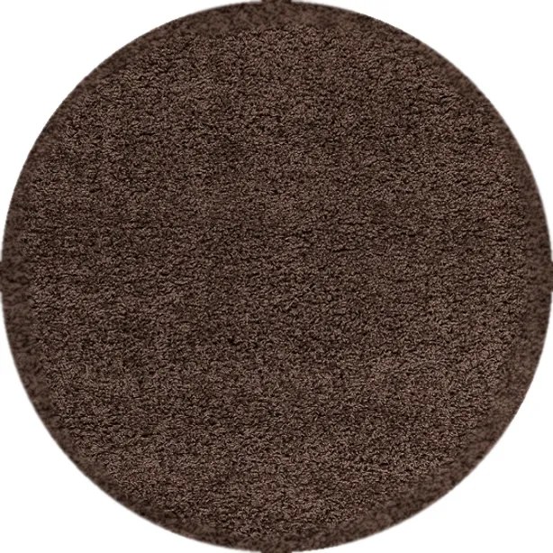 Ayyildiz koberce Kusový koberec Dream Shaggy 4000 Brown kruh - 120x120 (průměr) kruh cm