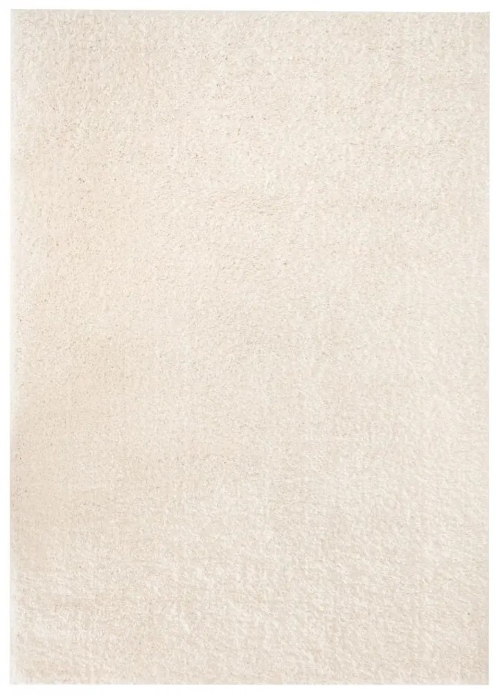133052 vidaXL Kusový koberec s vysokým vlasem Shaddy 80 x 150 cm krémový