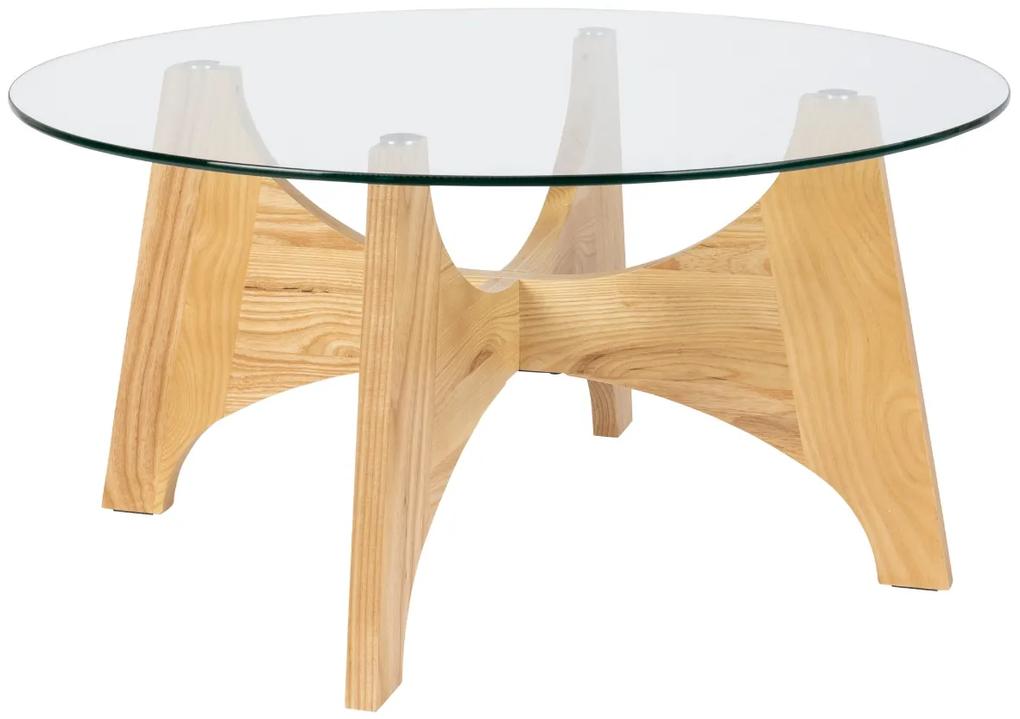 OnaDnes -20% Skleněný konferenční stolek ZUIVER KOBE 80 cm